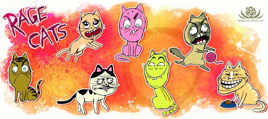 Rage Cats – Delfinium Prints Intoxicated